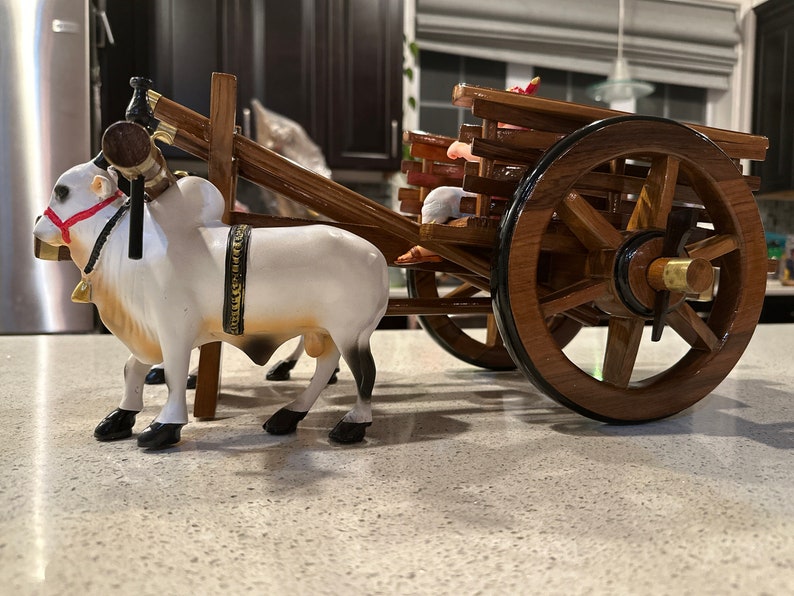 Indian Wooden Bullock Cart Scaled Model 20 X 12 X 10 - Etsy