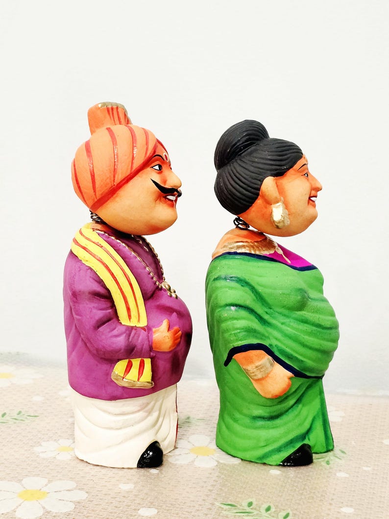 Taata Bamma Couple Head Nodding/ Bobble Head Toys - Budda Buddi Pair ...