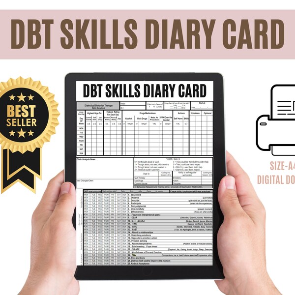 Dbt Diary Card - Etsy