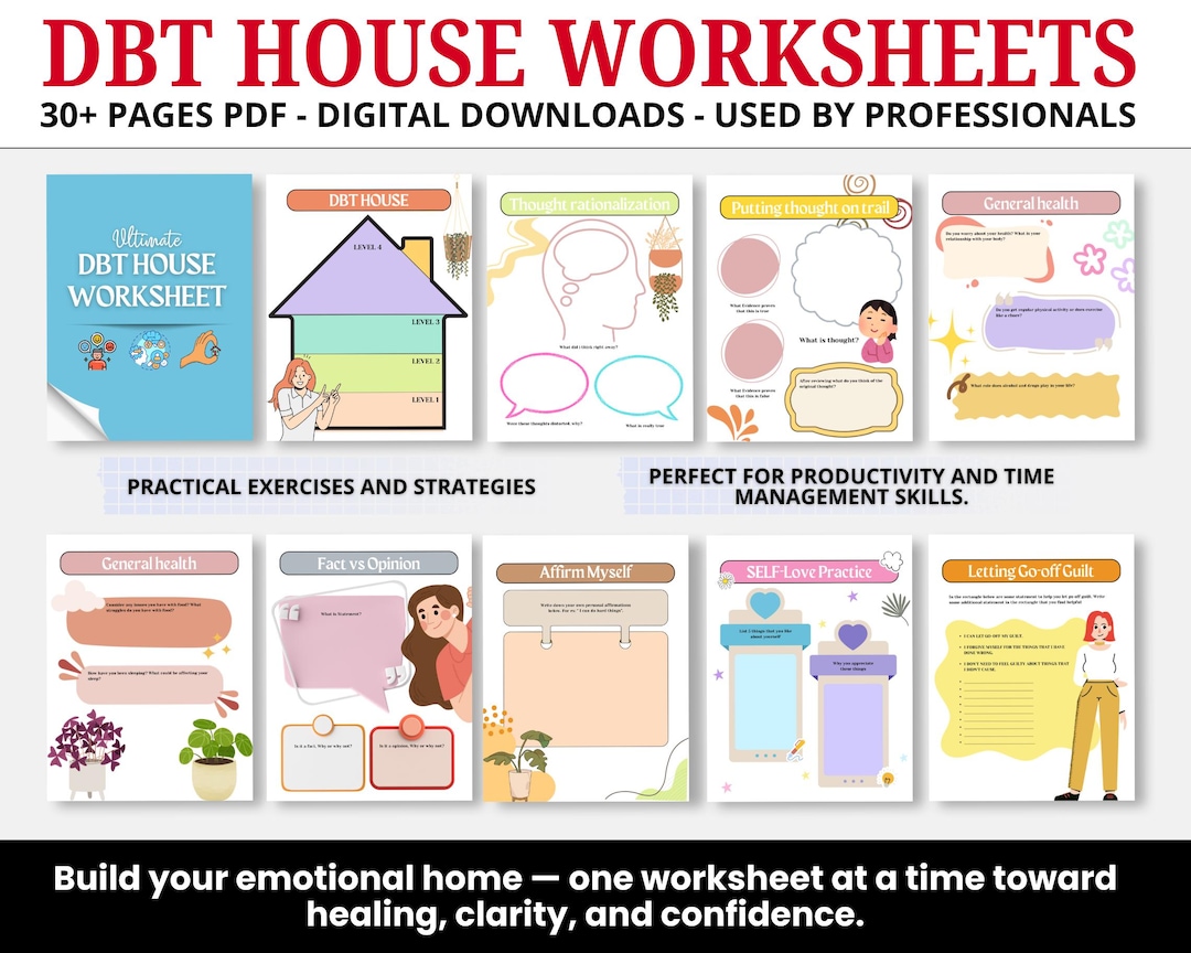 DBT House Worksheets, DBT Skills, Dialectical Behavior Therapy, Dbt ...