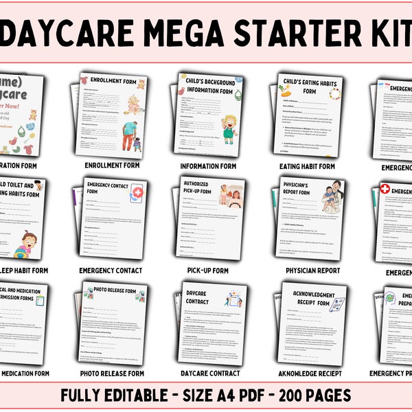 Home Daycare Forms - Etsy