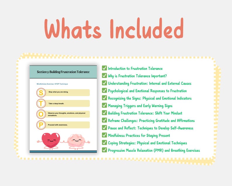 Frustration Tolerance Workbook for Kids, Emotional Regulation ...