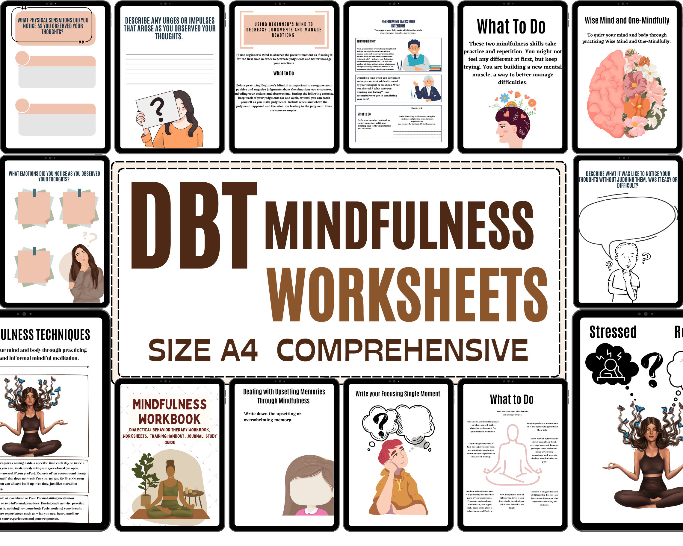 DBT MEGA BUNDLE, Dbt Skills, Dbt Workbook, Therapy Worksheet ...