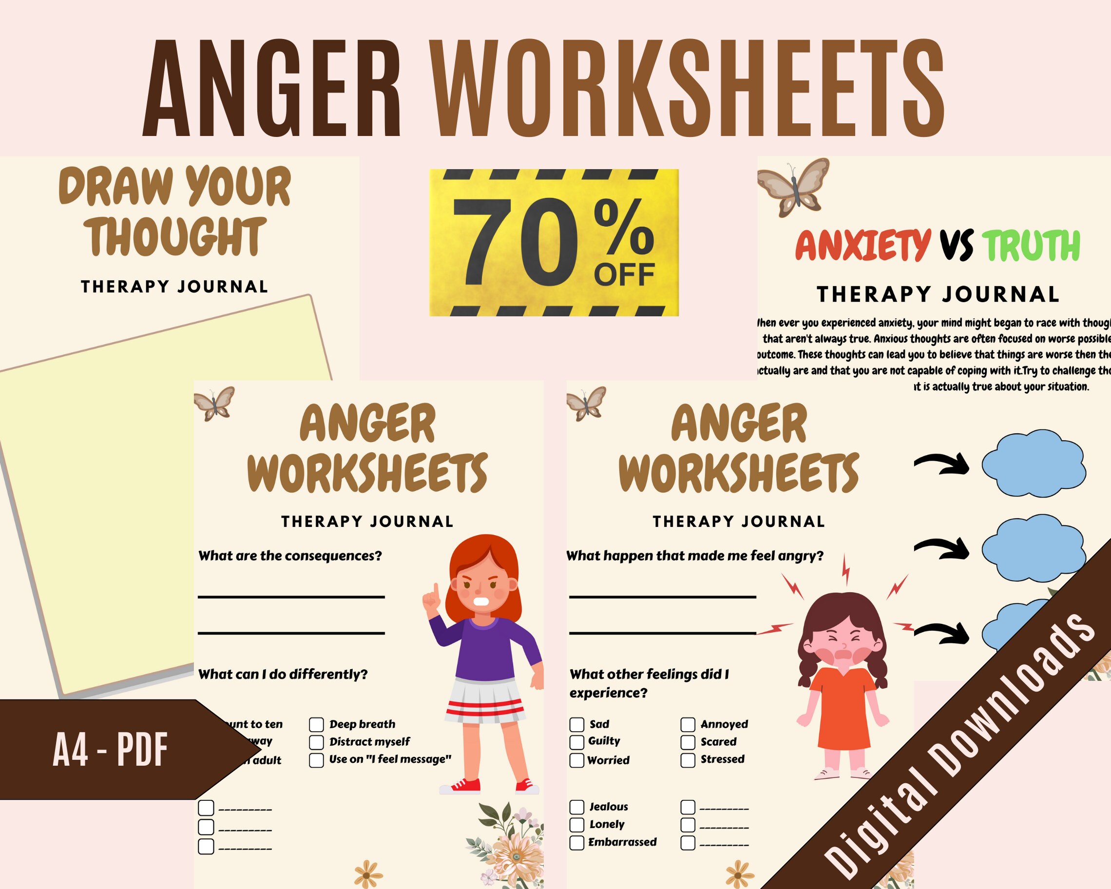 Bipolar Disorder Therapy Journal: Mental Health, DBT Bundle, Depression ...
