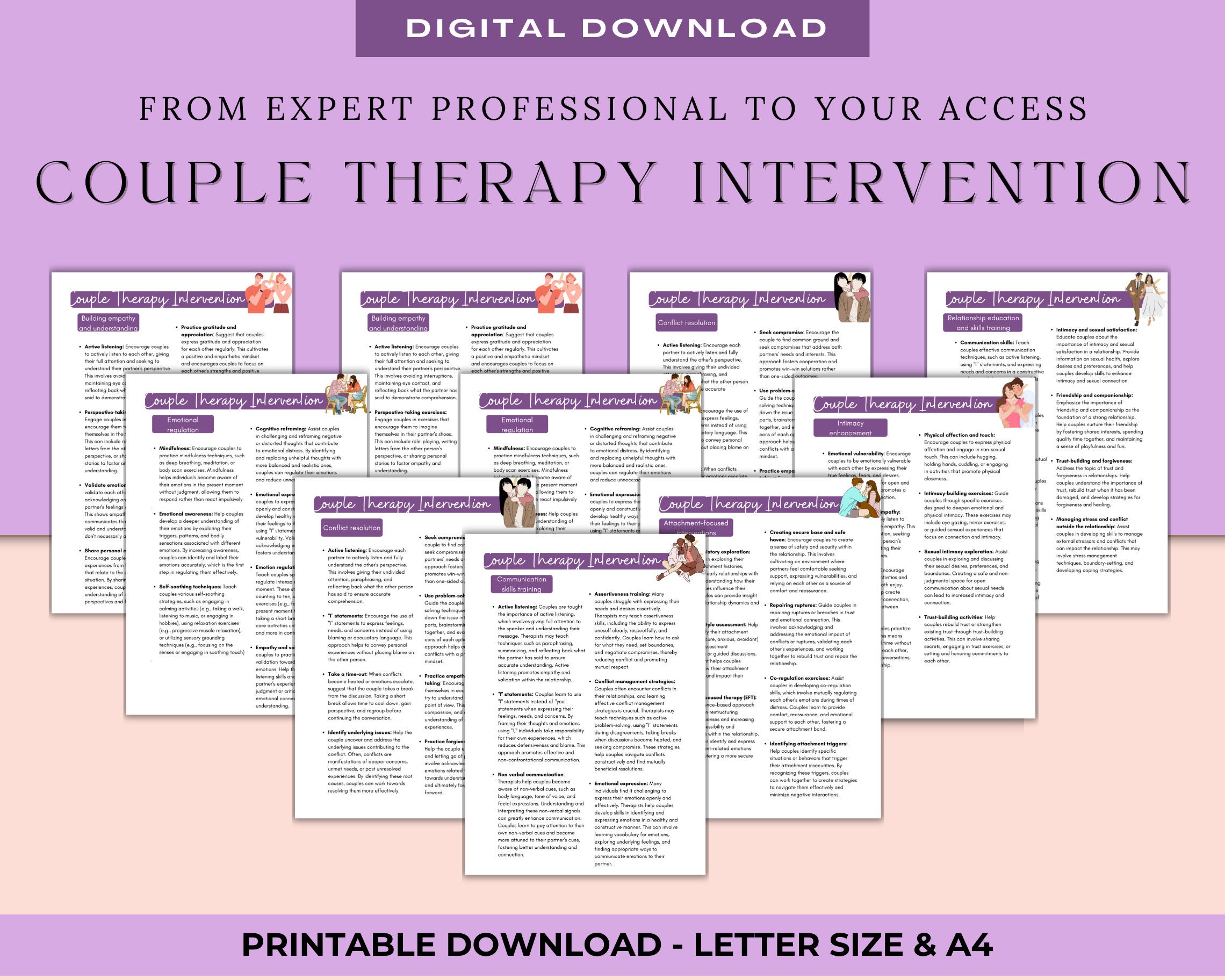 Couples Therapy Intervention, Couples Therapy Questions, Marriage ...