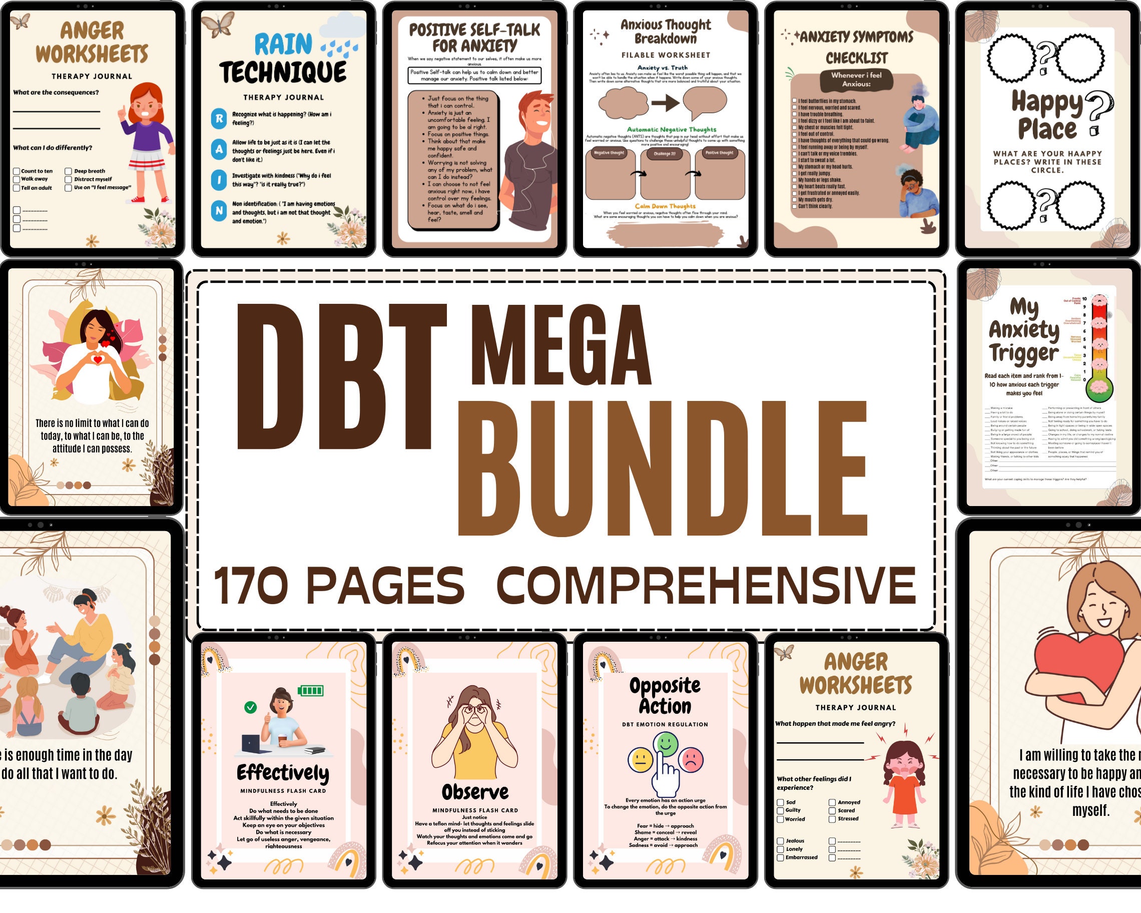 DBT MEGA BUNDLE Dbt Skills Dbt Workbook Therapy Worksheet - Etsy Hong Kong