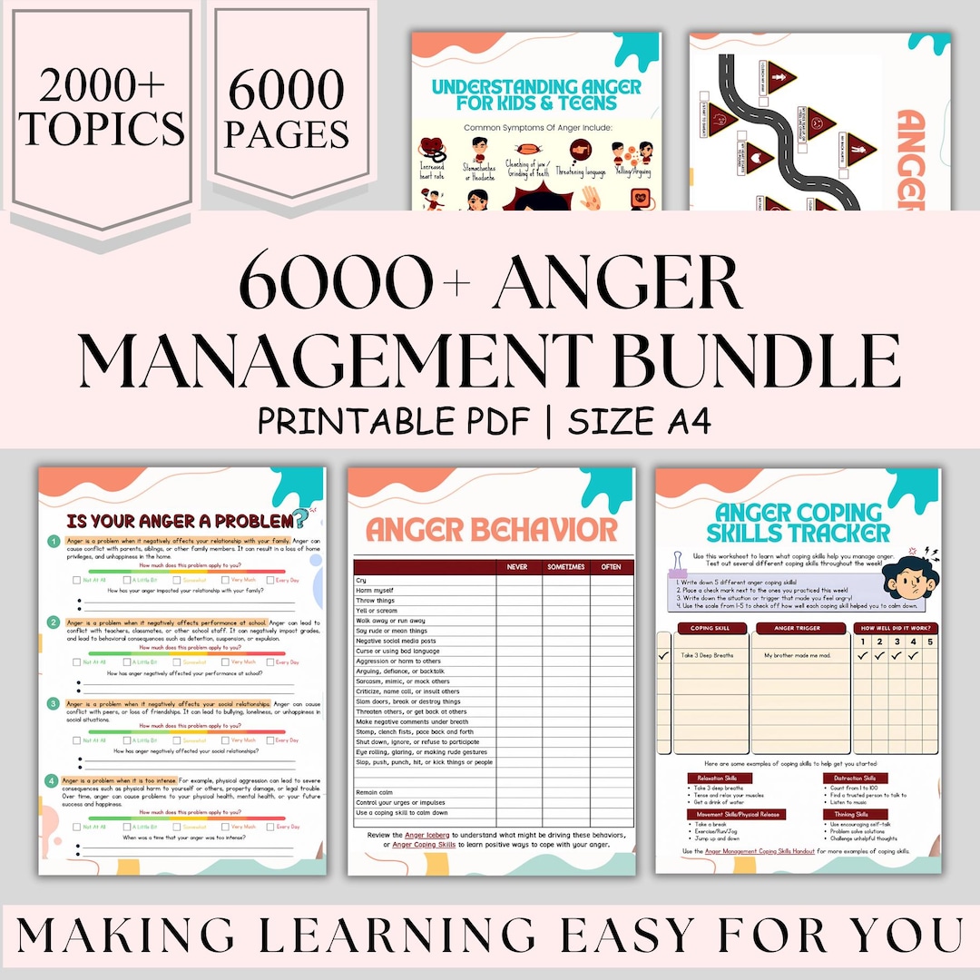 Anger Management Bundle for Teens and Adults. A Look Inside Your Brain ...