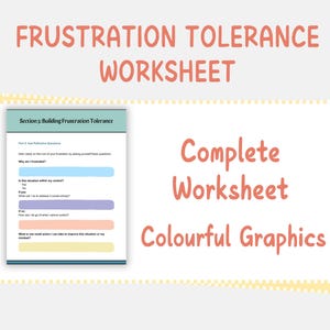 Frustration Tolerance Workbook for Kids, Emotional Regulation ...