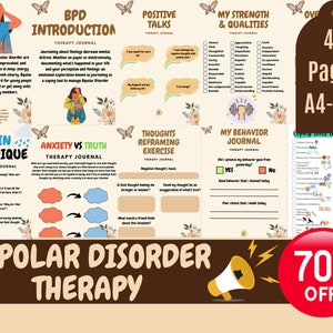 Bipolar Disorder Therapy Journal: Mental Health, DBT Bundle, Depression ...