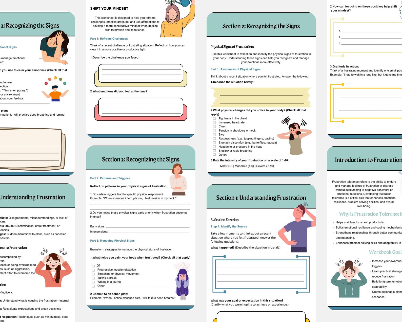 Frustration Tolerance Workbook for Kids, Emotional Regulation ...
