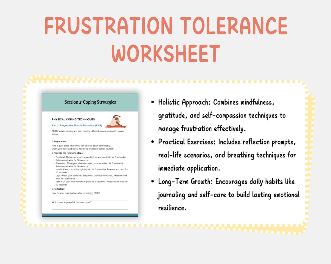 Frustration Tolerance Workbook for Kids, Emotional Regulation ...