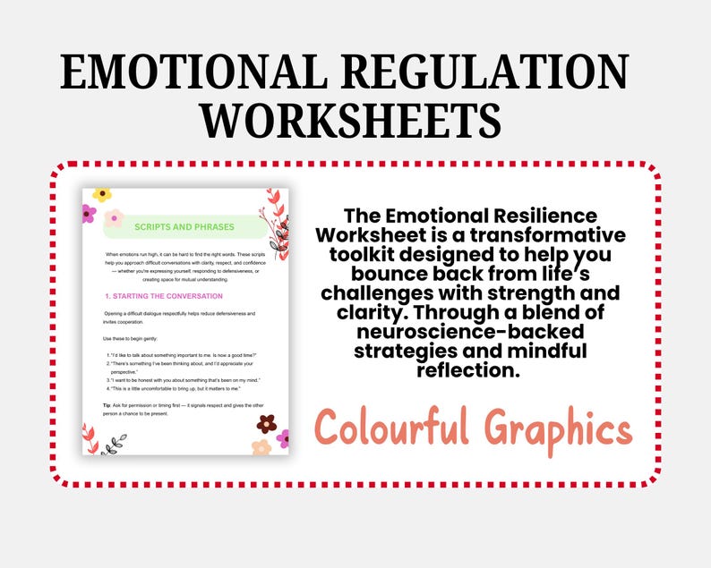 Emotional Regulation Worksheet, Zones of Regulation, Self Regulation ...