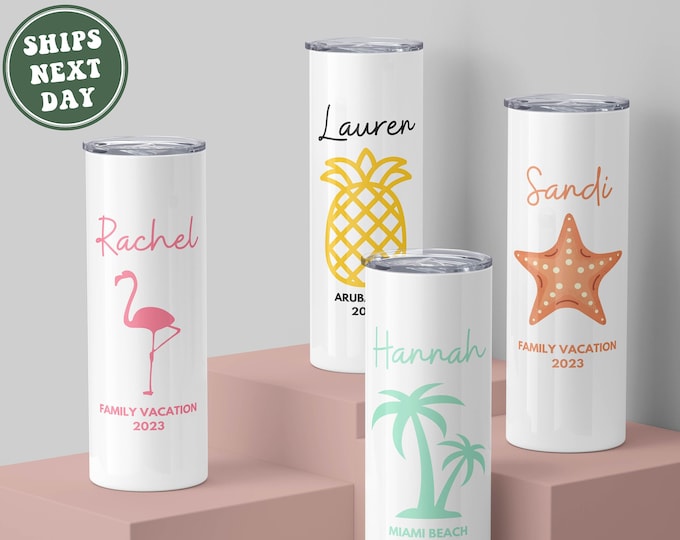 Custom Vacation Tumbler, Personalized Name Family Vacation Gift ...