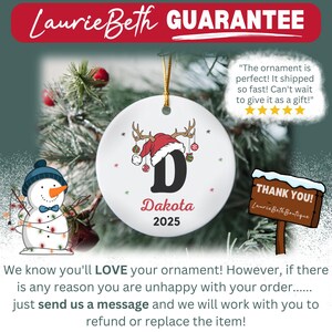 Letter Name Ornament, Personalized Family Christmas Ornament Custom ...