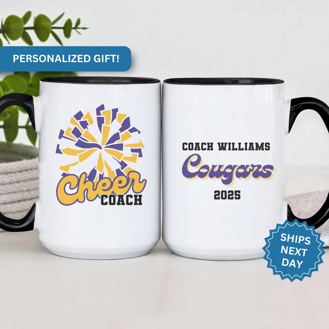 Cheerleading Coach Mug, Personalized Cheerleading Coach Mug Gift Custom ...
