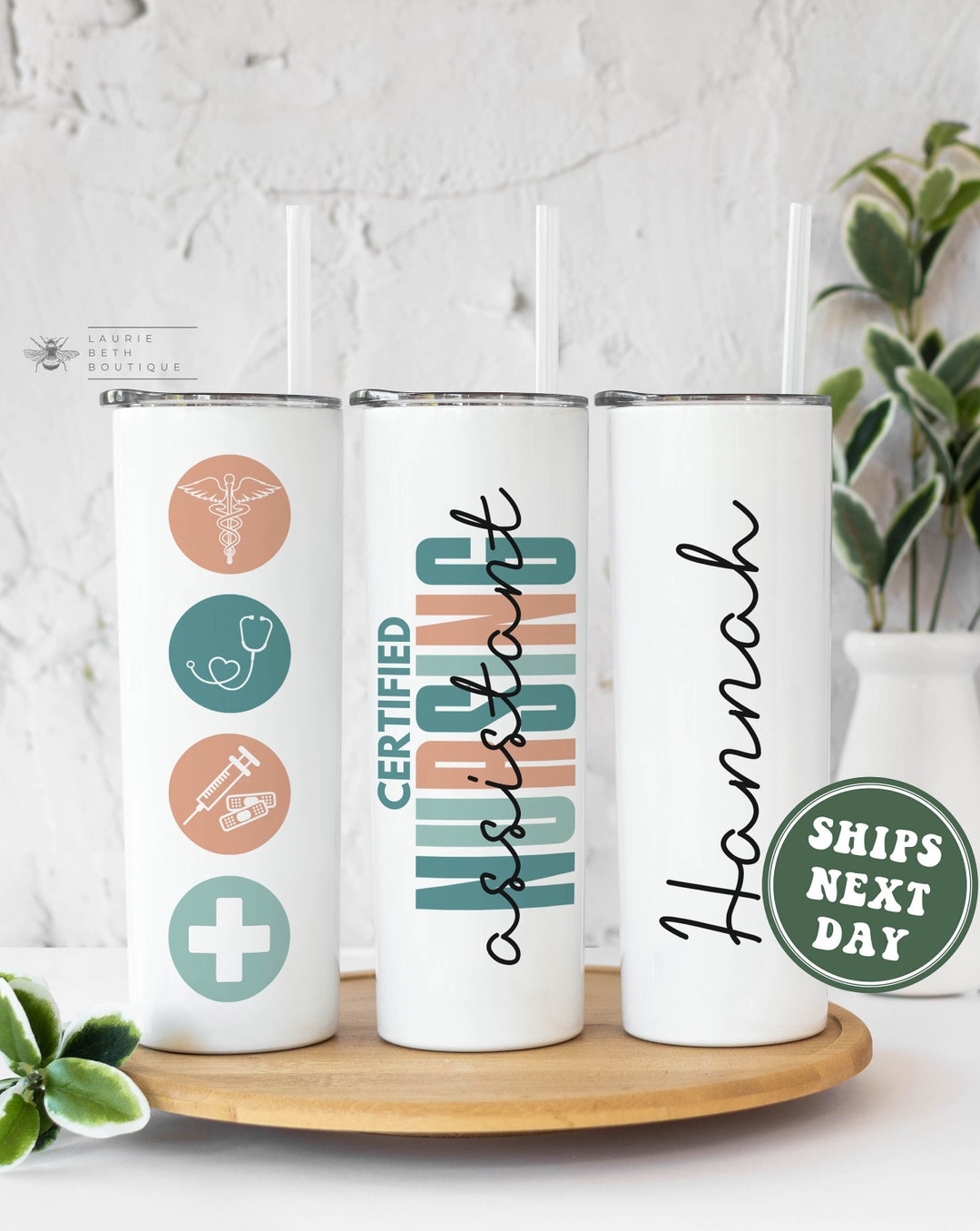 Custom CNA Nurse Tumbler, Personalized Certified Nursing Assistant CNA ...