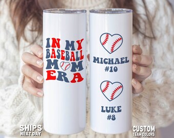 Personalized Baseball Mom Tumbler Custom in My Baseball Mom Era Tumbler Gifts for Baseball Mama ...