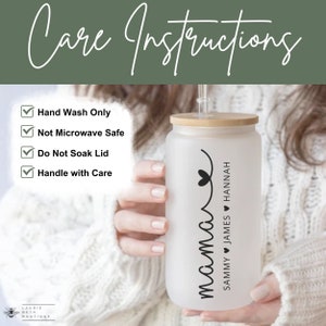 Personalized Postpartum Glass Cup, Custom Postpartum Frosted Glass ...