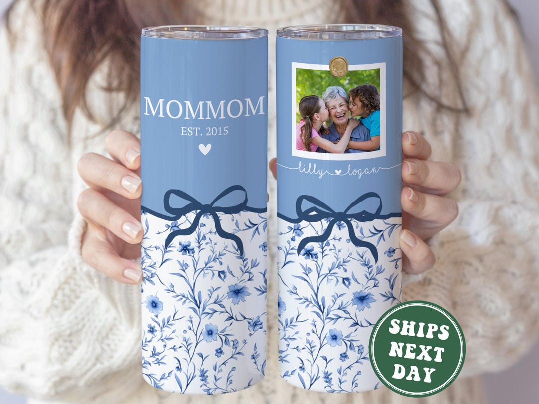 Custom Mommom Tumbler, Personalized Mommom Floral Tumbler Gift for ...
