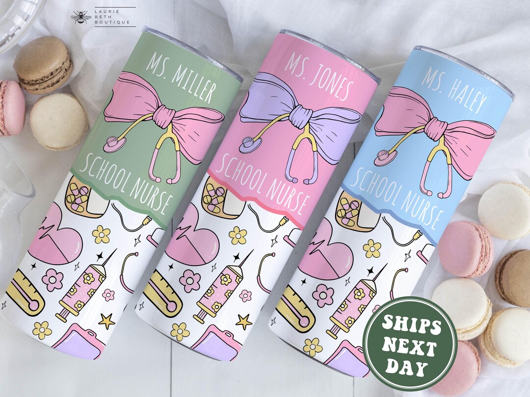 School Nurse Tumbler, Personalized School Nurse Gifts for School Nurse ...