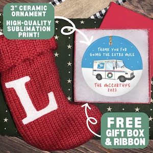 Personalized Mailman Ornament, Custom Mailman Postman Christmas ...