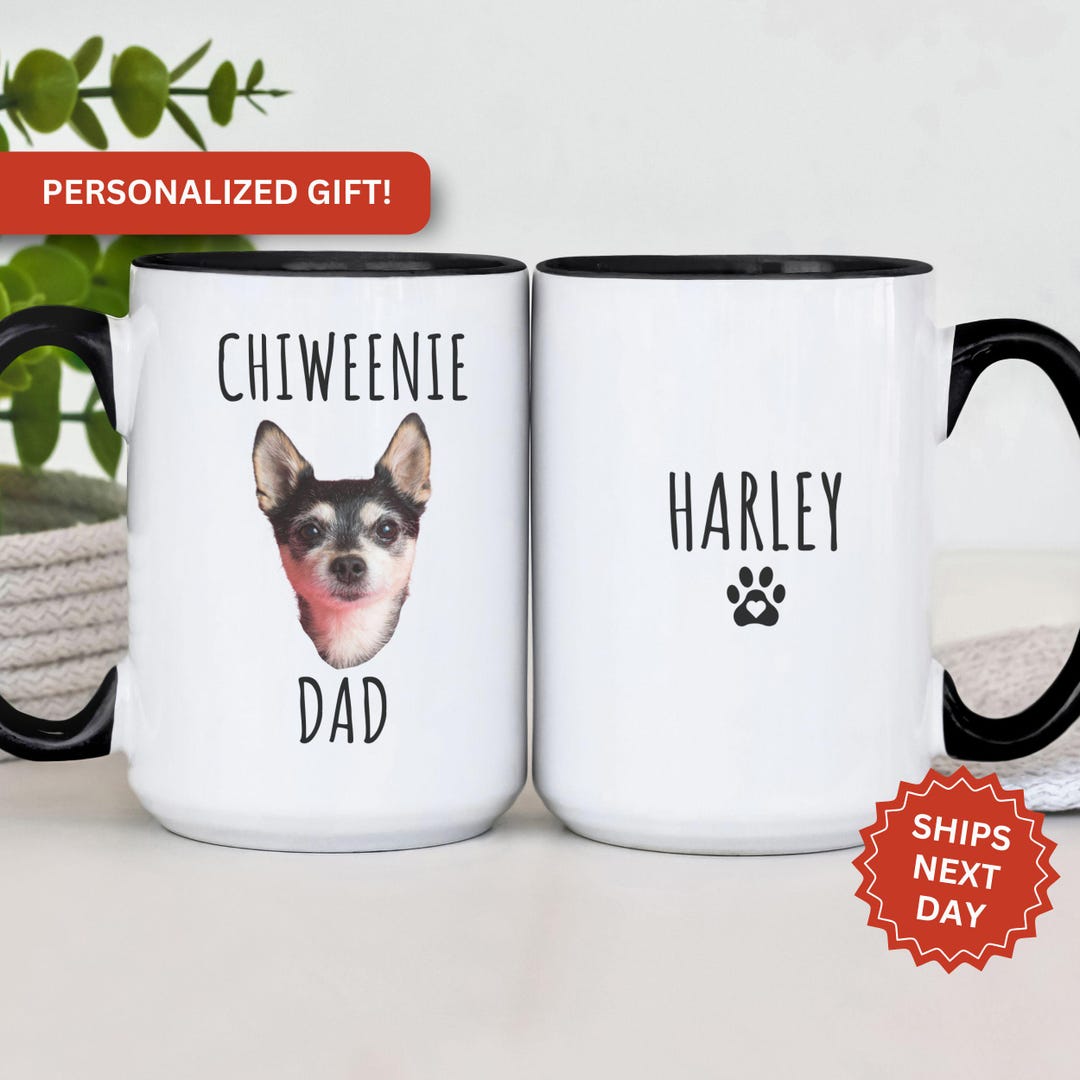 Custom Chiweenie Dad Mug, Personalized Chiweenie Dad Coffee Cup ...