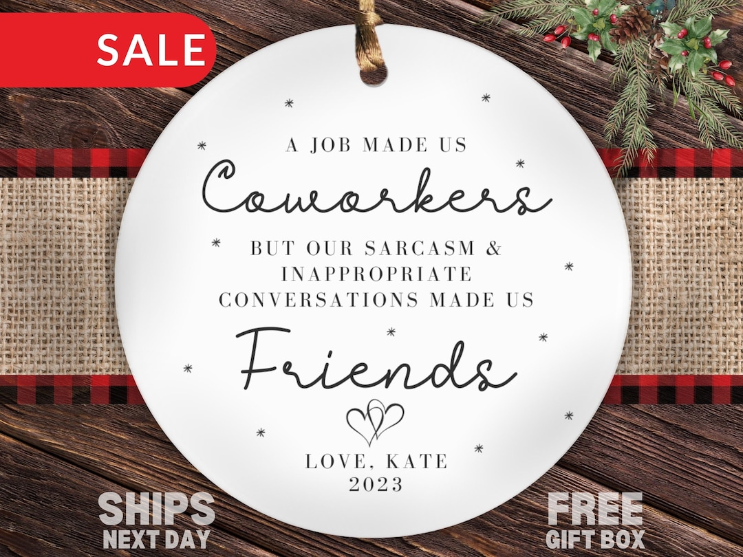 Personalized Coworker Ornament, Custom Christmas Ornament for Coworker ...
