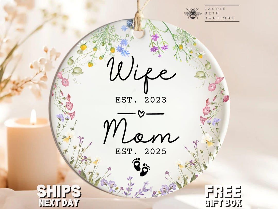 New Mom Christmas Ornament, Personalized New Mom Gifts for Mom to Be ...