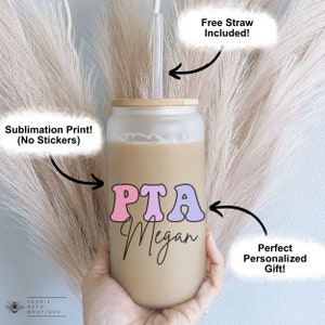 Personalized PTA Glass Cup, Custom Physical Therapy Assistant Frosted ...