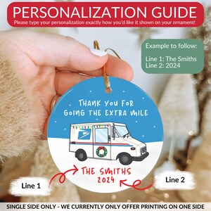 Personalized Mailman Ornament, Custom Mailman Postman Christmas ...