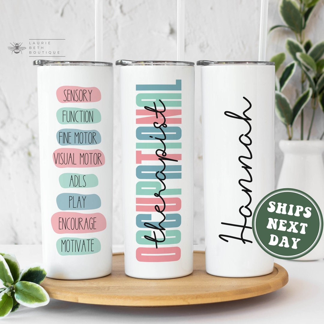 Personalized Occupational Therapist Tumbler, Custom Name Occupational ...