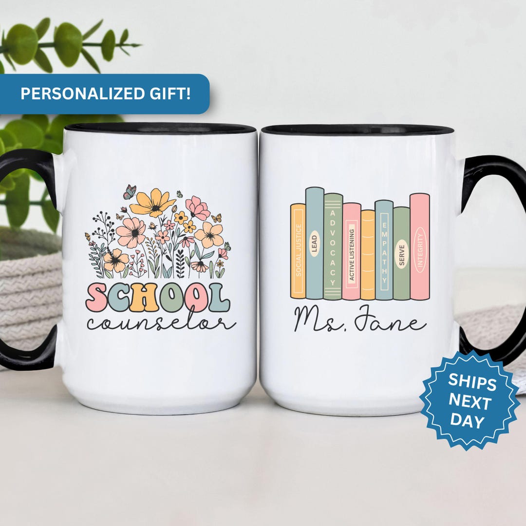 Custom School Counselor Mug, Personalized School Counselor Mug Guidance ...