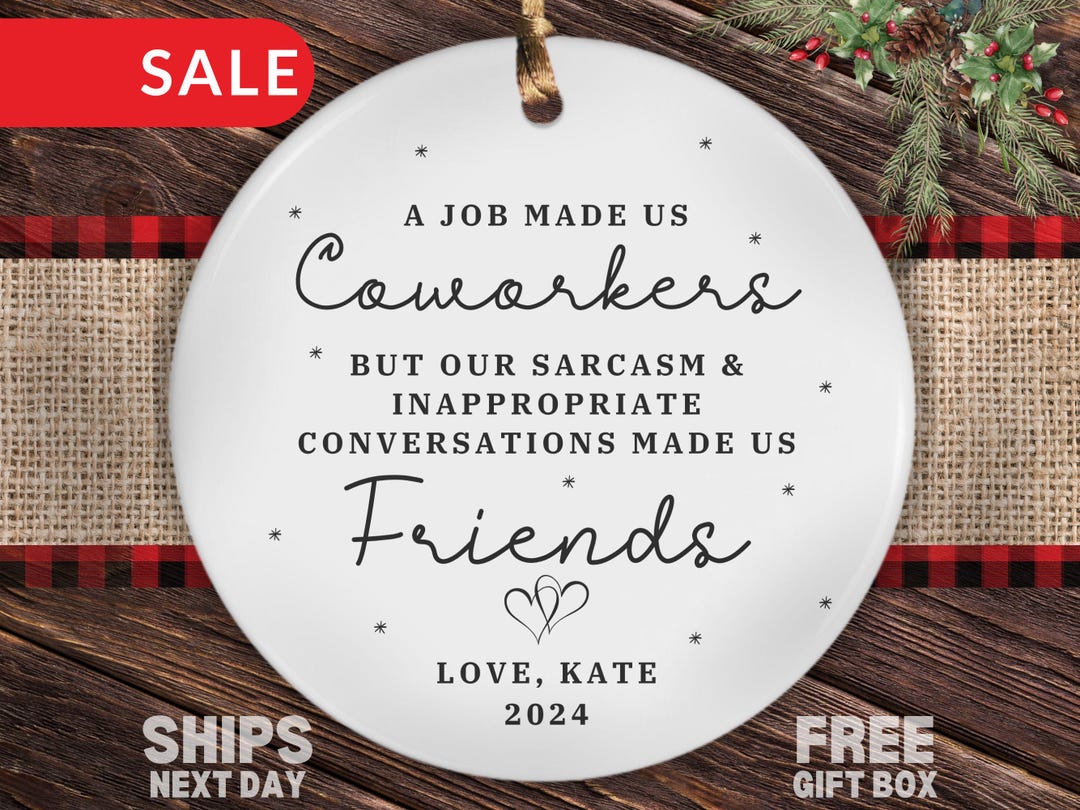Personalized Coworker Ornament, Custom Christmas Ornament for Coworker ...