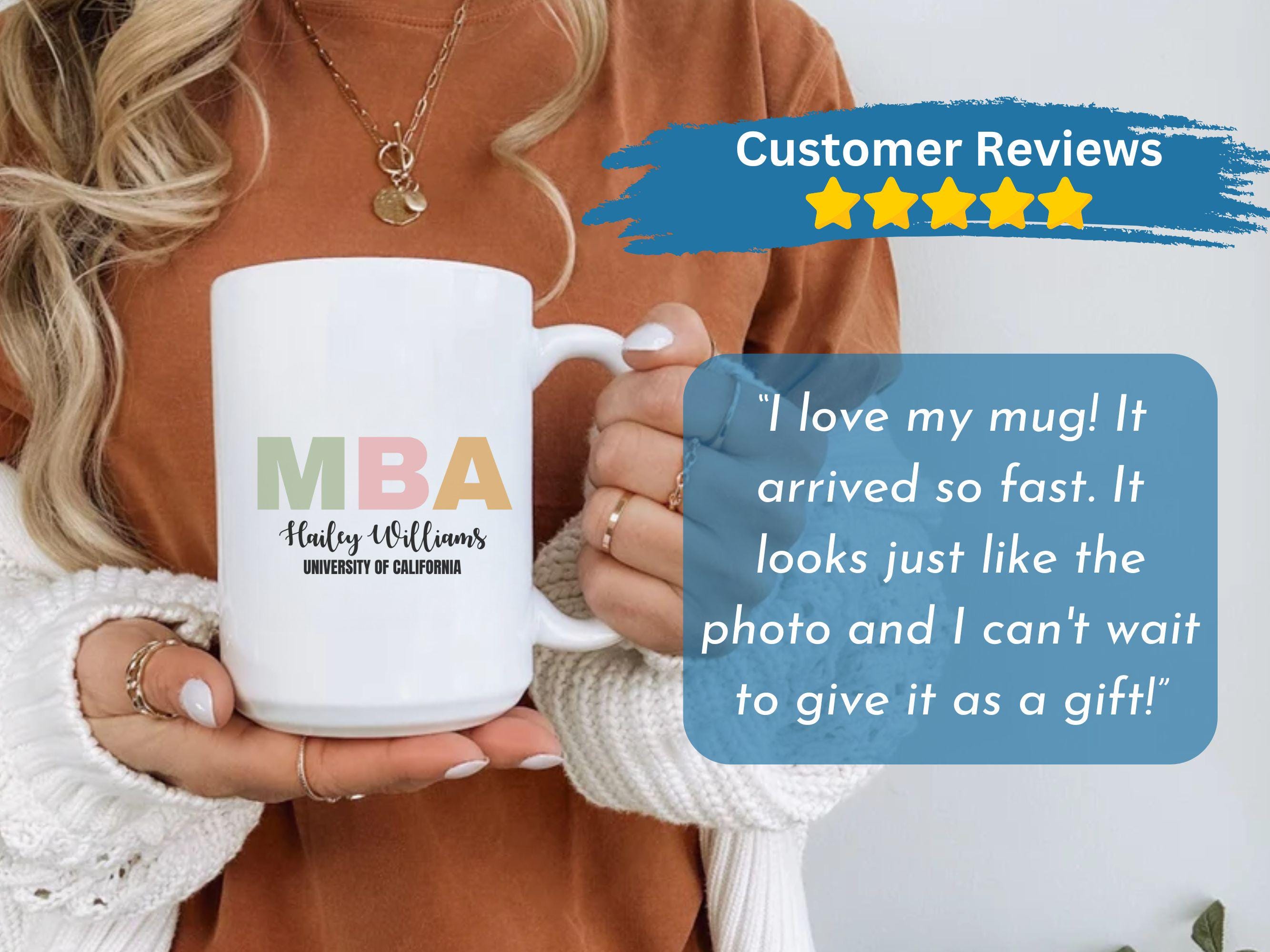 Custom MBA Graduation Mug, Personalized Business School Coffee Cup Gift ...