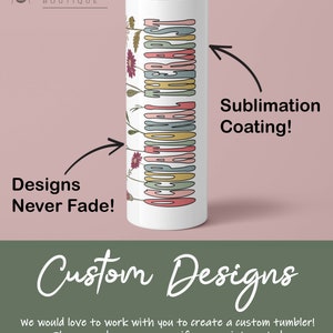 Custom Occupational Therapist Tumbler, Personalized Occupational ...
