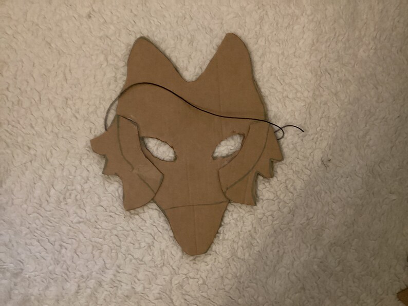 2 Pack Wolf Mask Therian Cardboard Base - Etsy