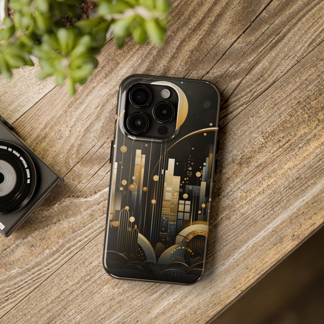 Art Deco iPhone Case Featuring Abstract Cityscape Art, City iPhone Case ...