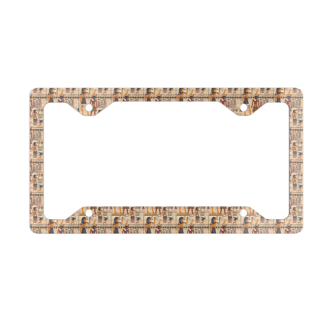 Ancient Egyptian Style Relief Art - Metal License Plate Frame - Etsy