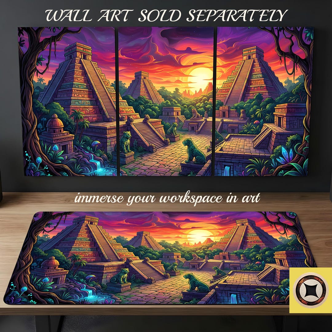 Mystic Sunrise of the Aztec Empire Gaming Desk Mat Mousepad XL - Etsy