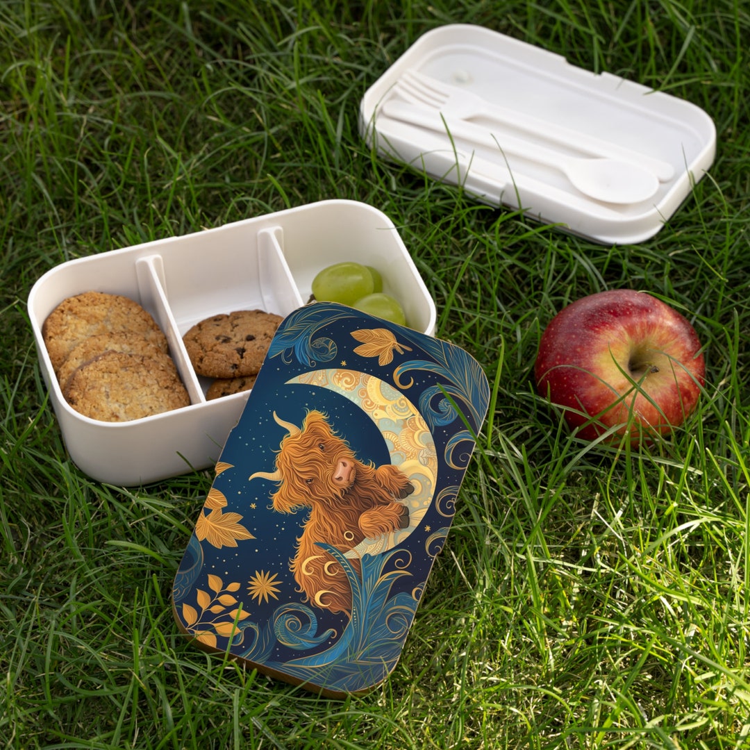 Cute Baby Highland Cow Bento Box for School or Work / Travel - Single ...