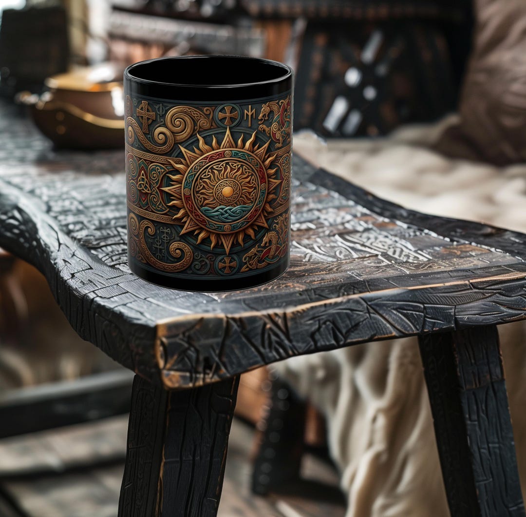 Viking Starburst Mug Norse Mythology Cup - Etsy