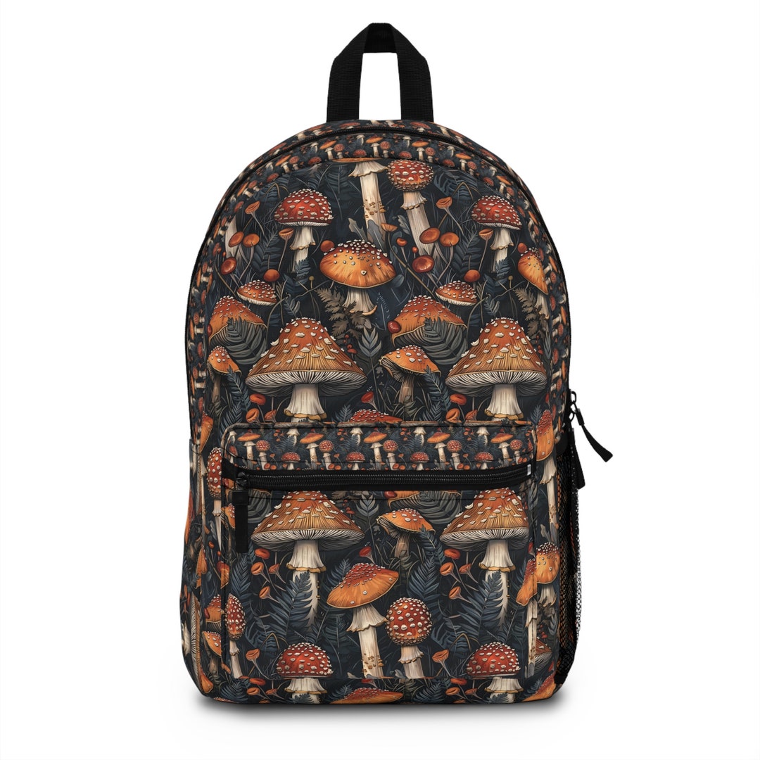 Dark Cottagecore Mushroom Backpack - Back to School Gift - College Gift ...