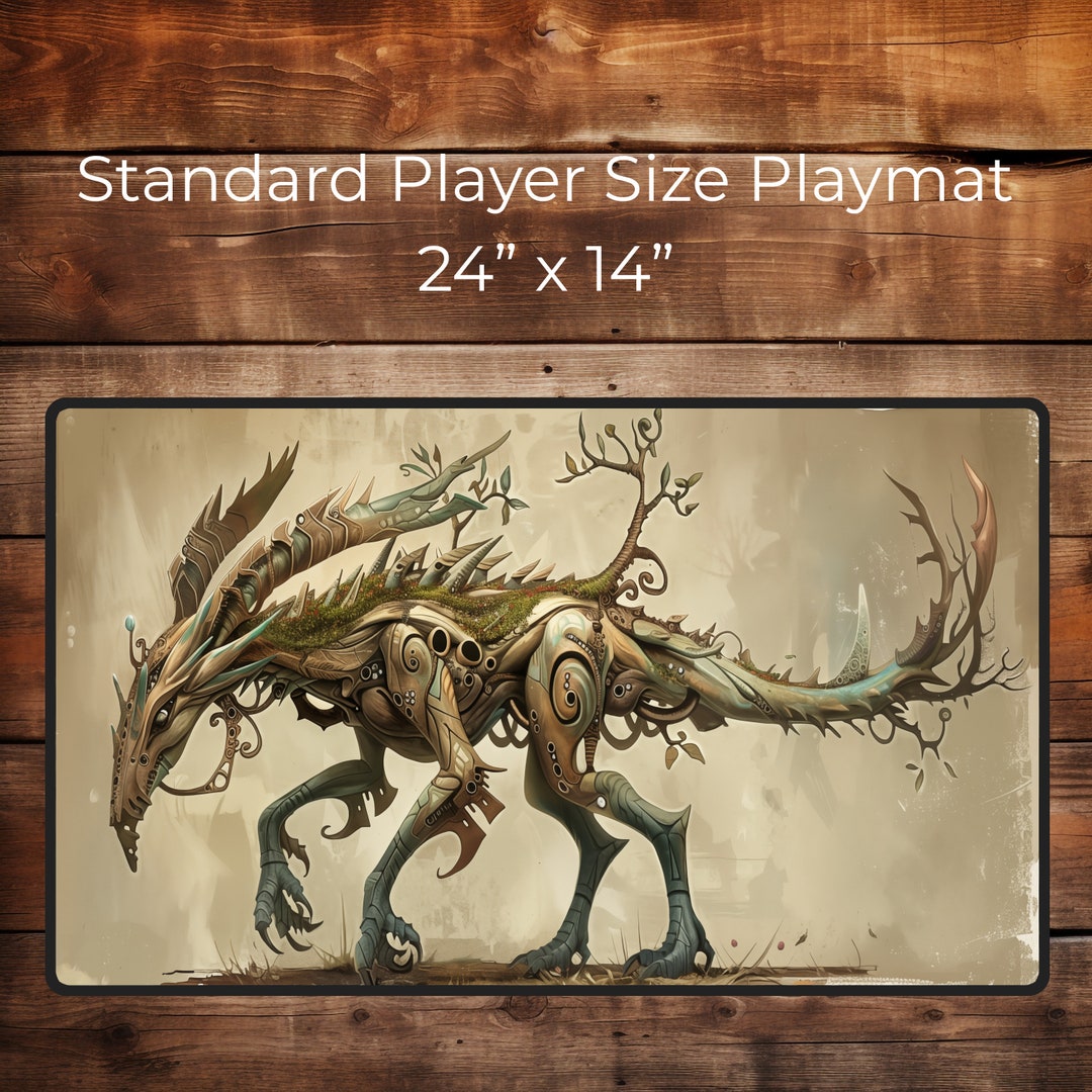 Biomechanical Wyvern - 24"x14" Custom Playmat for Table Top Gaming, TCG ...