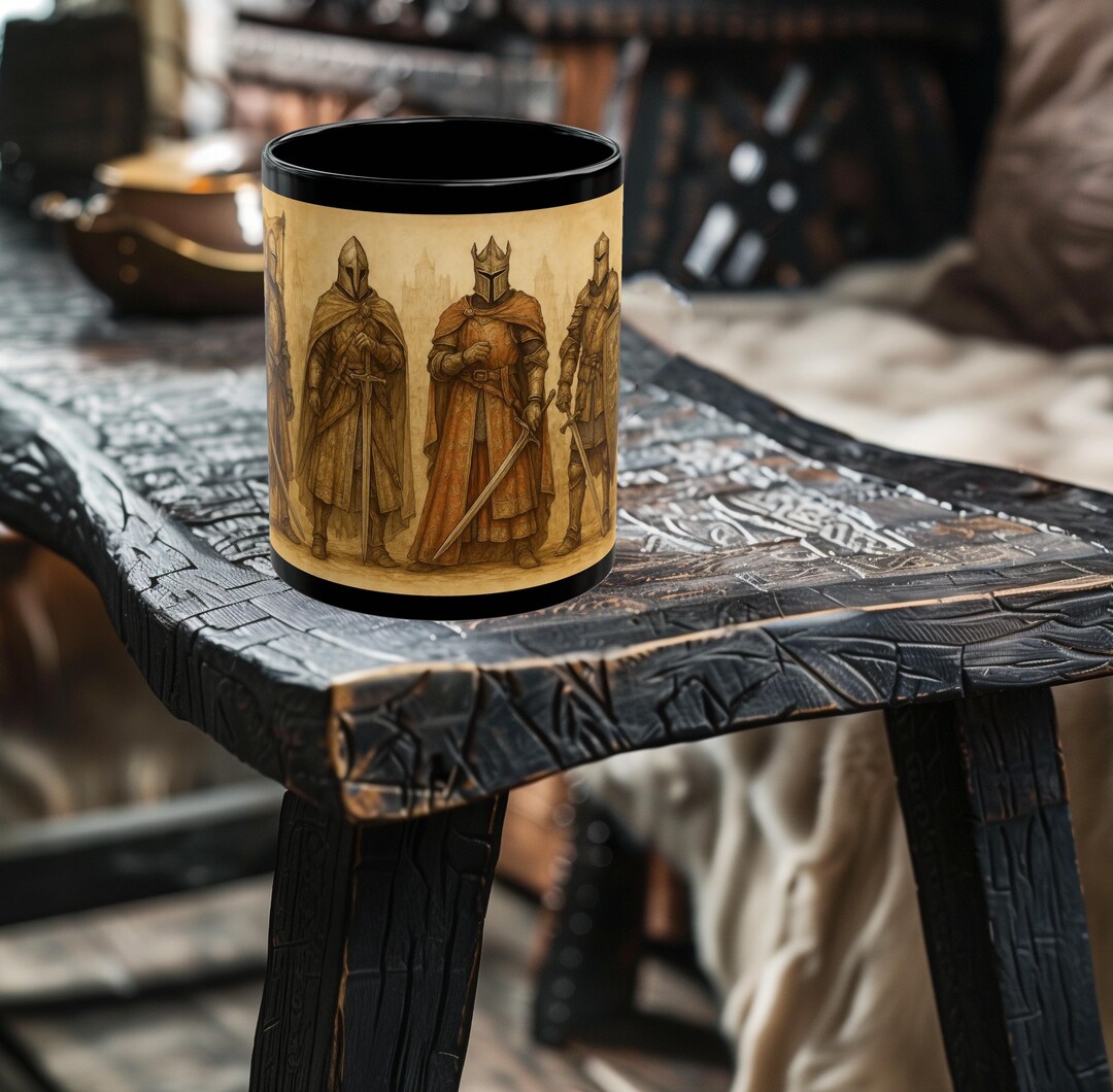 Medieval Knights Mug - Medieval Art Coffee Cup - Medieval Gamer Mug ...