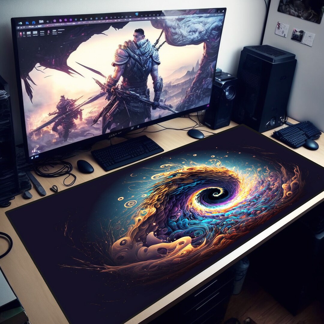 Tidal Wave Art Desk Mat Gaming Desk Pad Ocean Mousepad Beach - Etsy