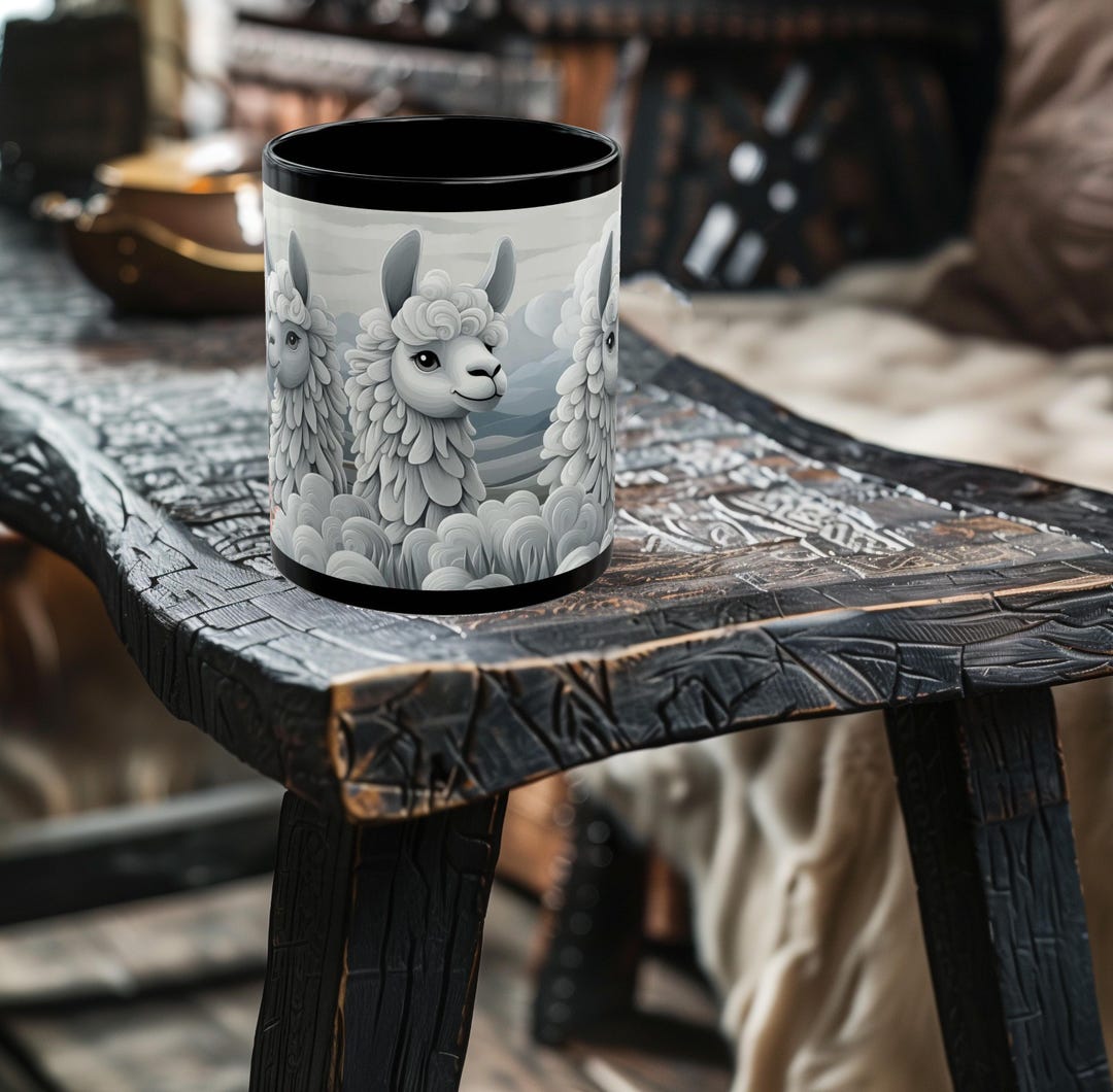 Kawaii Cute Cloud Llamas Mug - Cute Kawaii Mug - Llamas Coffee Cup ...