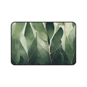 Desk Mat, Eucalyptus Leaves Desk Pad, XL XXL Mouse Pad , Keyboard, Desk ...