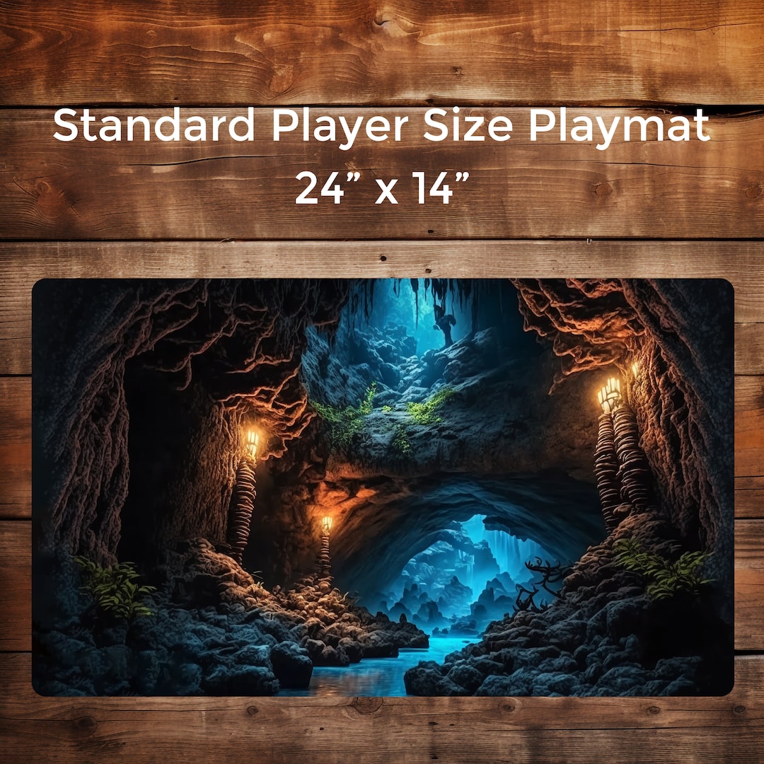 Mystic Caverns - 24"x14" Custom Table Top Gaming Playmat , Playmat - Etsy