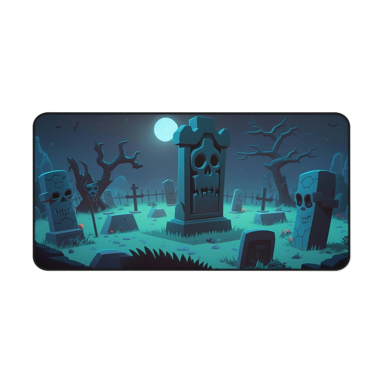 Kawaii Goth Desk Mat Cute Graveyard Desk Scary Desk Pad Mousepad Kawaii ...