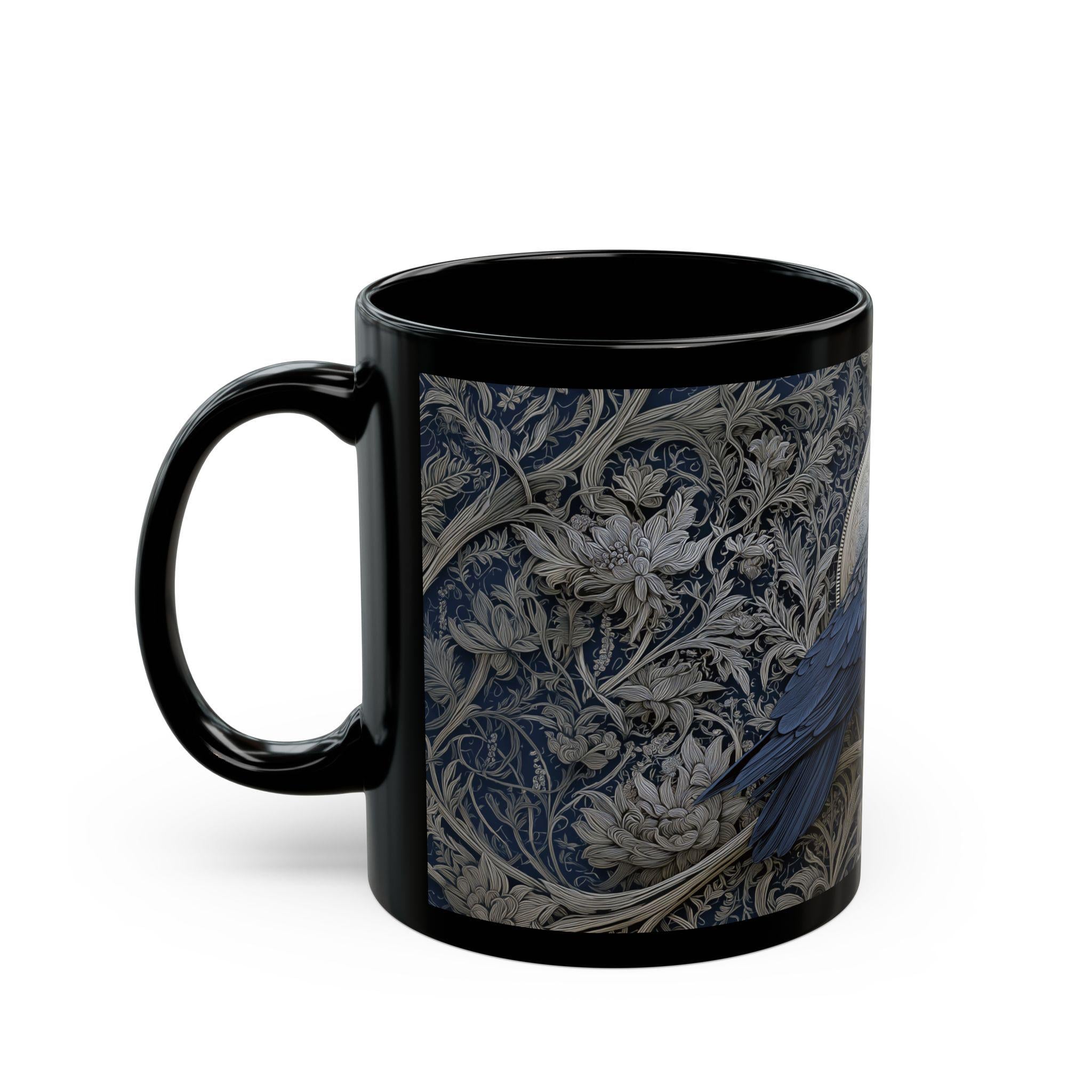 Medieval Crow and Moon Mug - Crow Coffee Cup - Crow Mug - Goth Mug ...
